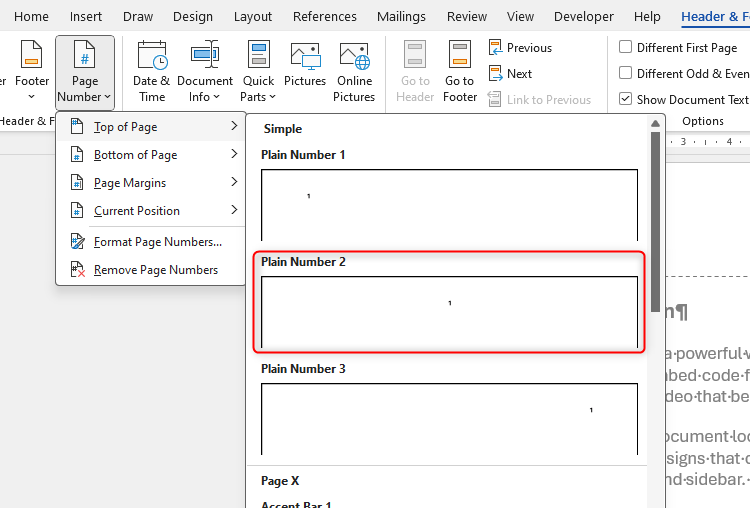 How to Add Different Page Numbers to Different Sections in Microsoft Word