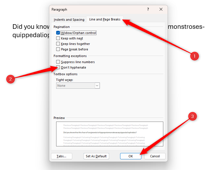 How to Control Hyphens in Microsoft Word