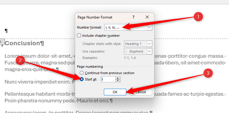 How to Add Different Page Numbers to Different Sections in Microsoft Word