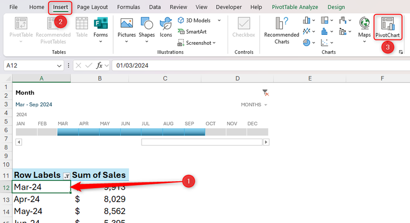 How to Create a Timeline Filter in Excel