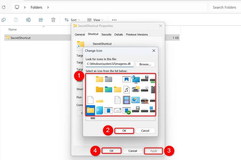 How to Create a Hidden Folder That Opens With a Shortcut on Windows 11