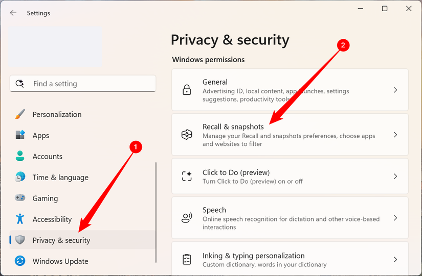 How to Disable Recall on Windows 11