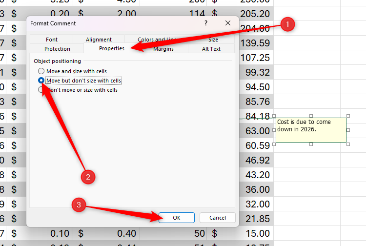 How to Make Notes Adapt to Your Excel Spreadsheet Layout