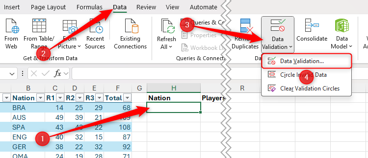 How to Create a Drop-Down List from a Column of Data in Excel
