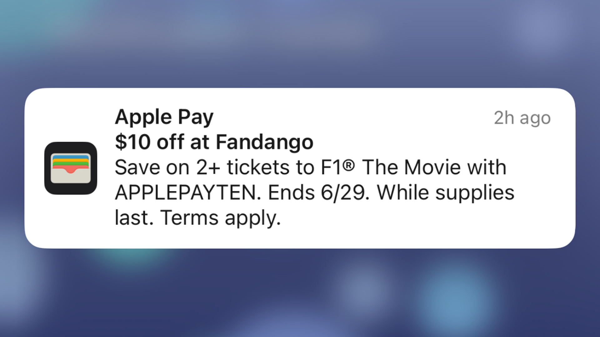 Apple Sent Everyone a Spam Notification About the F1 Movie