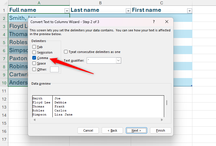 How to Split Data Into Multiple Columns in Excel
