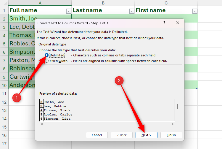 How to Split Data Into Multiple Columns in Excel