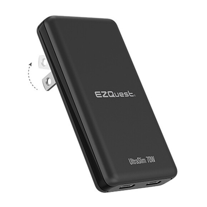 EZQuest UltraSlim 70W GaN II Dual USB-C PD Wall Charger Review: Time to ...