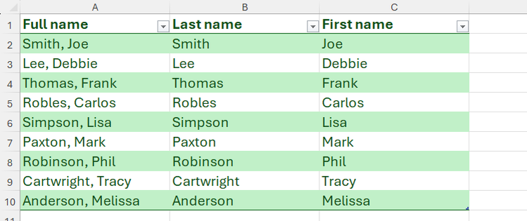 How to Split Data Into Multiple Columns in Excel