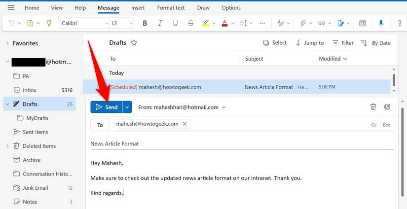 How to Schedule Emails in Outlook for Web
