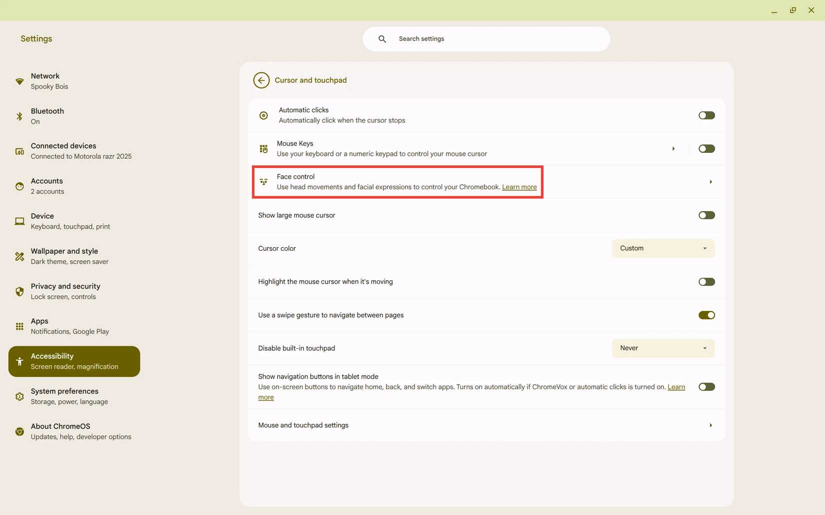 You Can Control Your Chromebook With Your Face