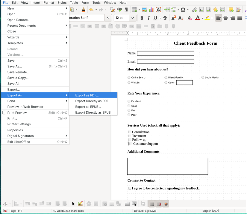 How To Create Editable PDFs With LibreOffice