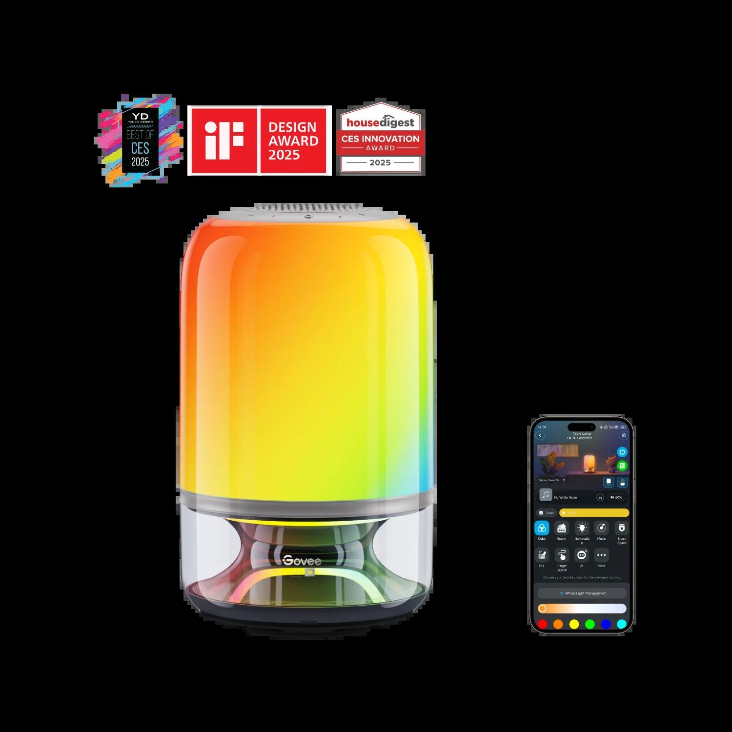 JBL Bluetooth Speaker Lamp Govee Table Lamp 2 Pro X JBL - Smart ...