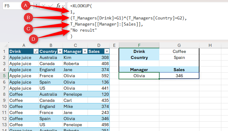 How to Use XLOOKUP With Multiple Criteria in Excel
