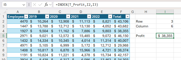 How to Perform a Two-Way Lookup in Excel With INDEX and XMATCH