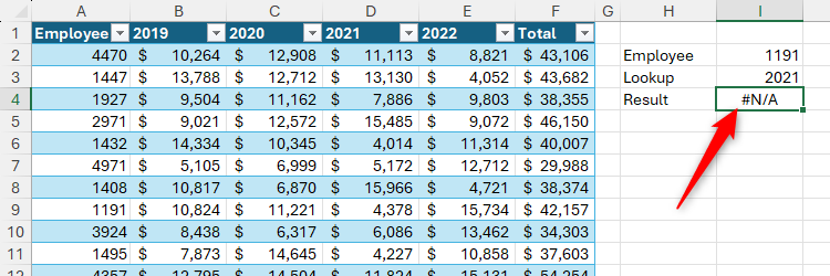 How to Perform a Two-Way Lookup in Excel With INDEX and XMATCH