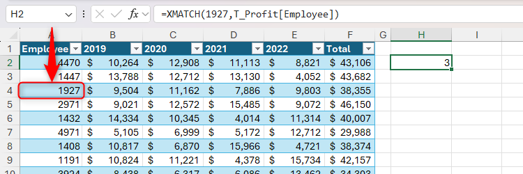 How to Perform a Two-Way Lookup in Excel With INDEX and XMATCH