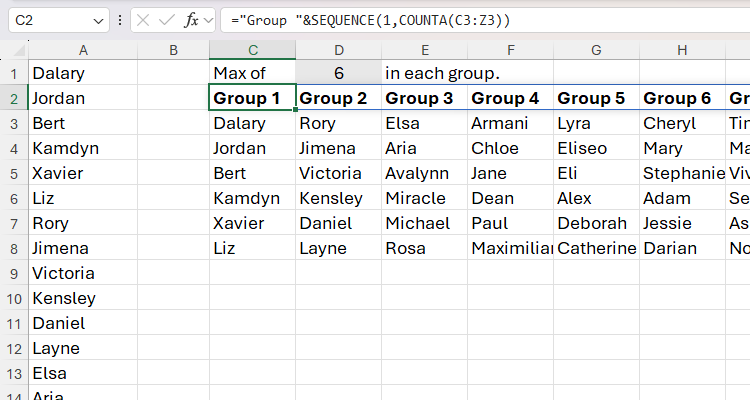 How to Use the WRAPCOLS and WRAPROWS Functions in Microsoft Excel