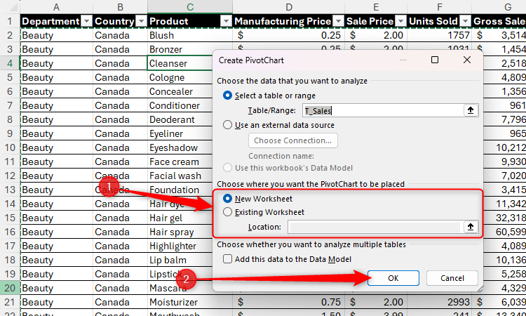 How to Insert and Use a PivotChart in Microsoft Excel