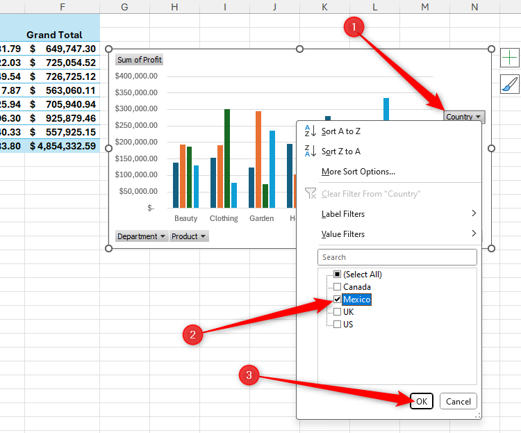 How to Insert and Use a PivotChart in Microsoft Excel