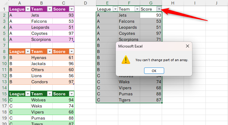 How to Use the VSTACK and HSTACK Functions in Microsoft Excel