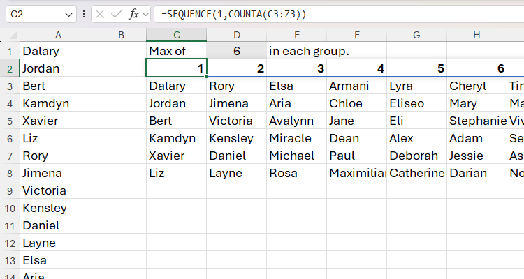 How to Use the WRAPCOLS and WRAPROWS Functions in Microsoft Excel