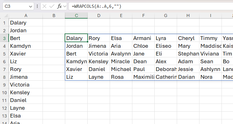 How To Use The Wrapcols And Wraprows Functions In Microsoft Excel