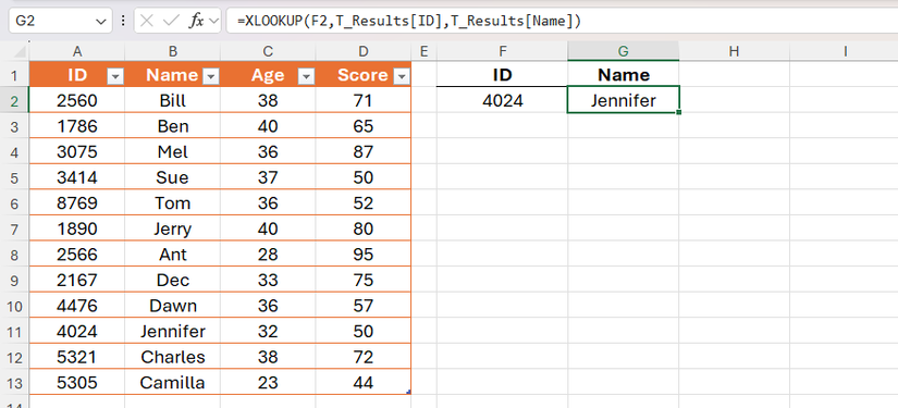 return in excel spreadsheet