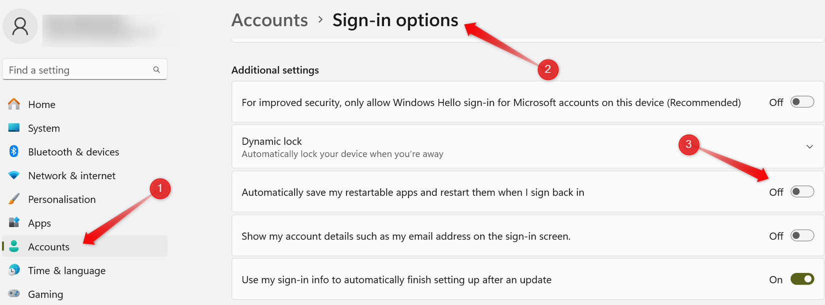 How to stop windows from reopening apps and folders at startup