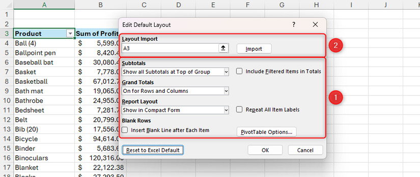 excel default template not working