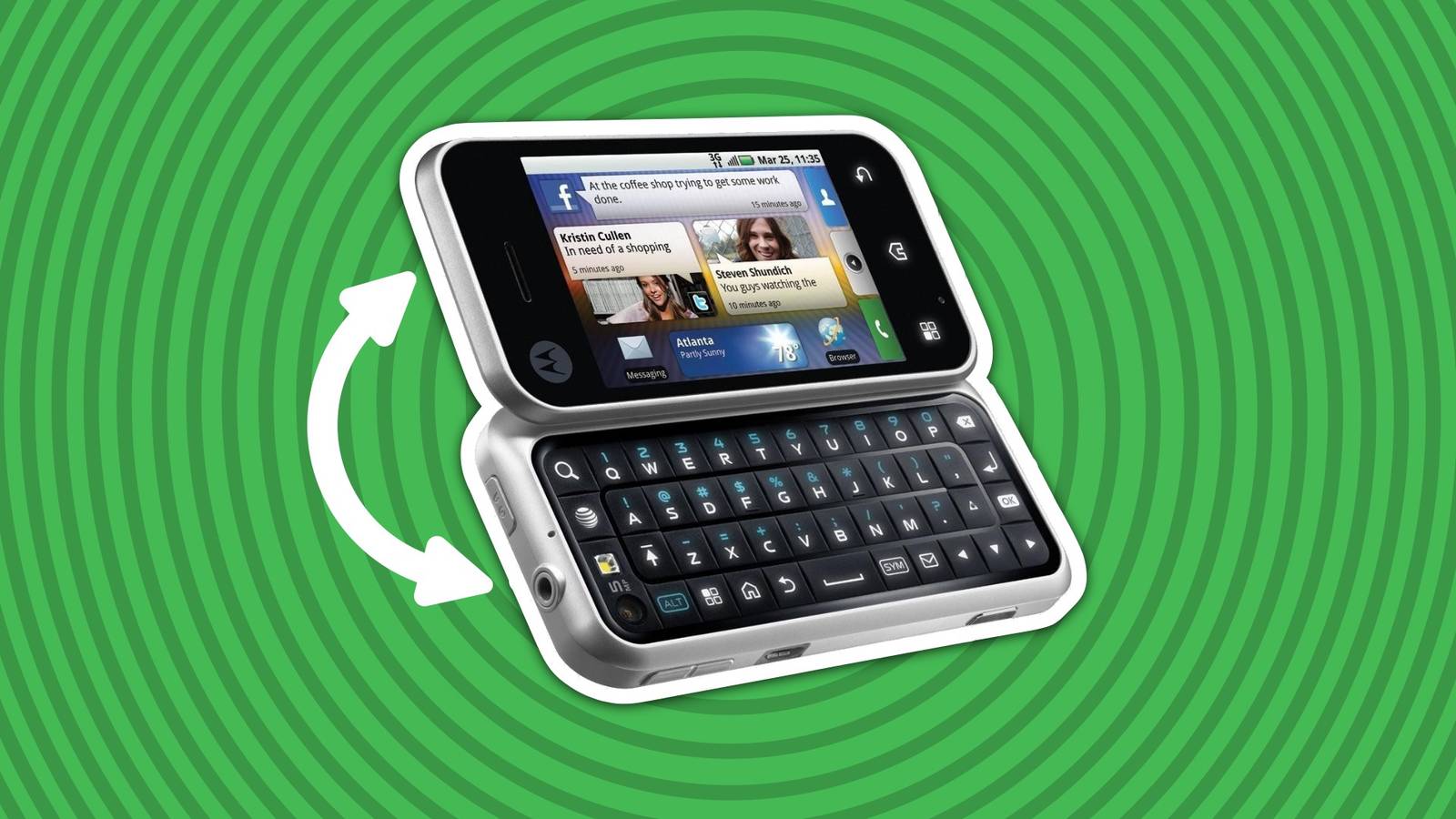 That time Motorola put a keyboard on the back of a phone
