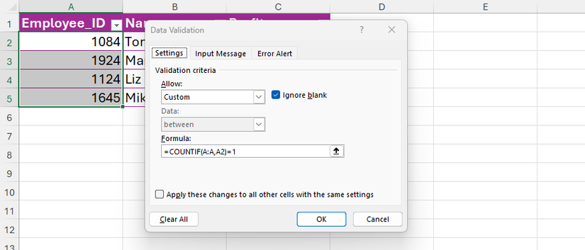 3 must-know custom data validation formulas for preventing errors in Excel