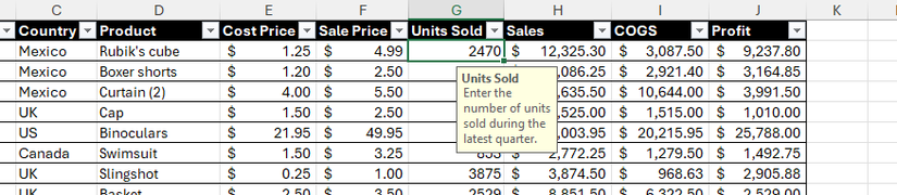 The secret Excel pop-up: How I create cell tips without using notes or ...
