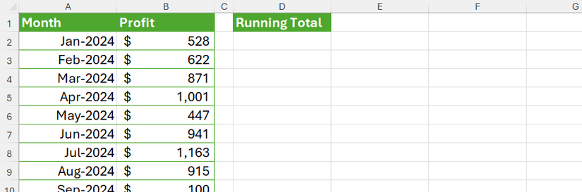 How to use the SCAN function in Microsoft Excel to calculate running totals