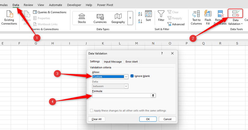 3 must-know custom data validation formulas for preventing errors in Excel