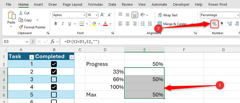 I made Excel’s doughnut chart change color automatically to track ...