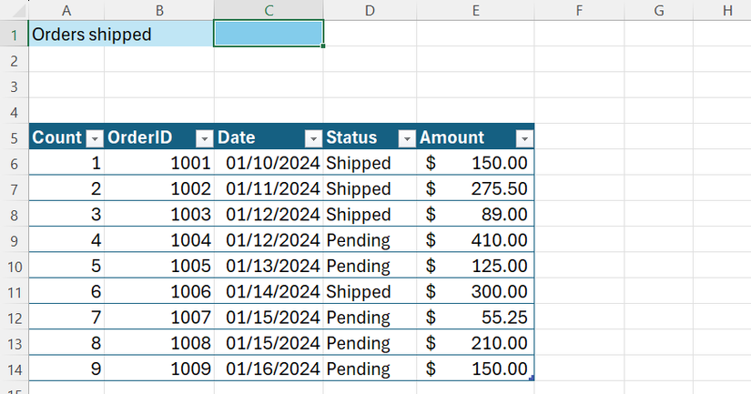 How to use the ROWS function in Microsoft Excel