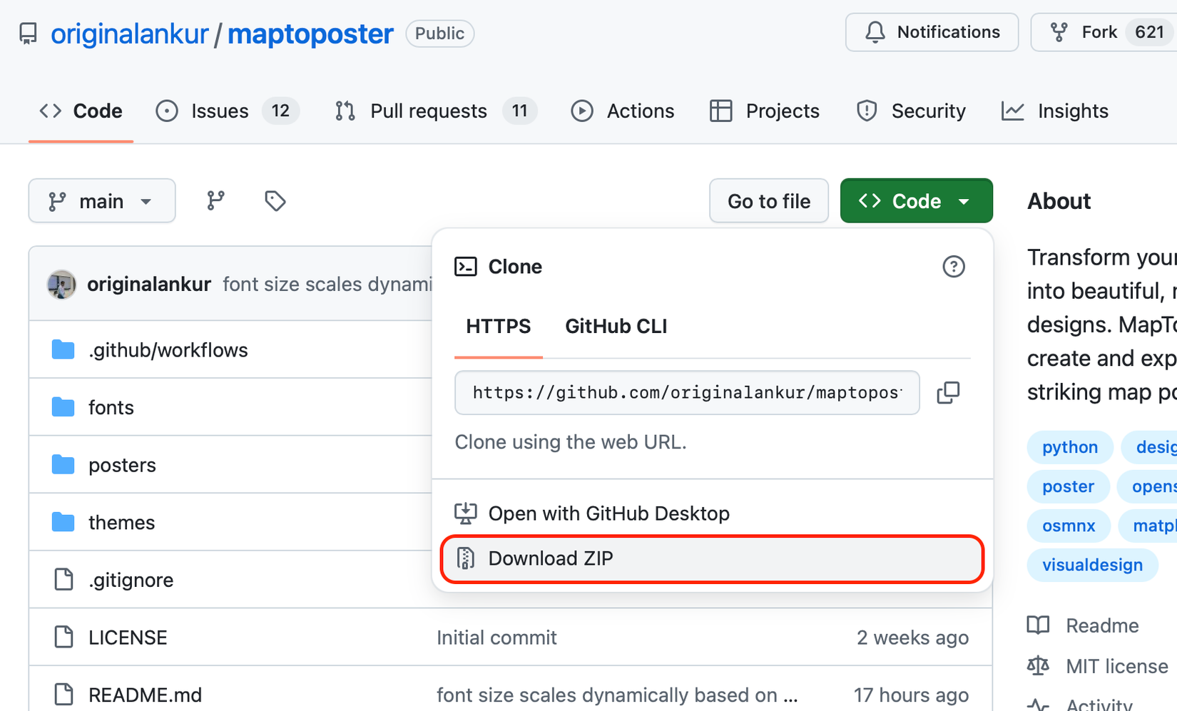 How to make minimalist city maps in seconds using a free Python script