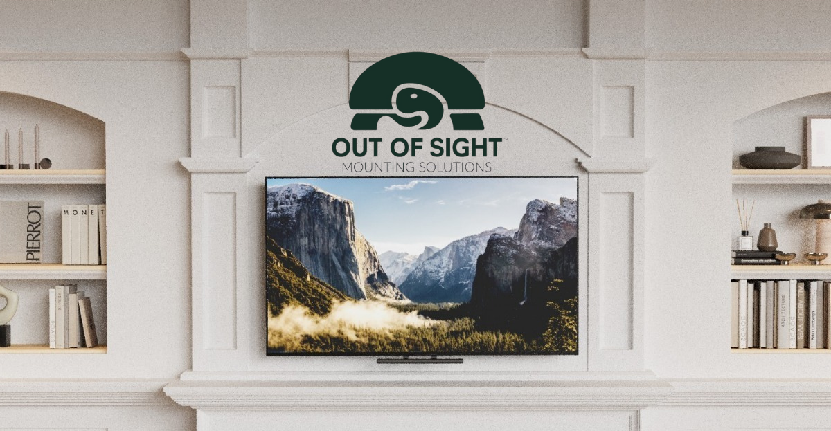 The world's first flush, recessed drop-down TV mount