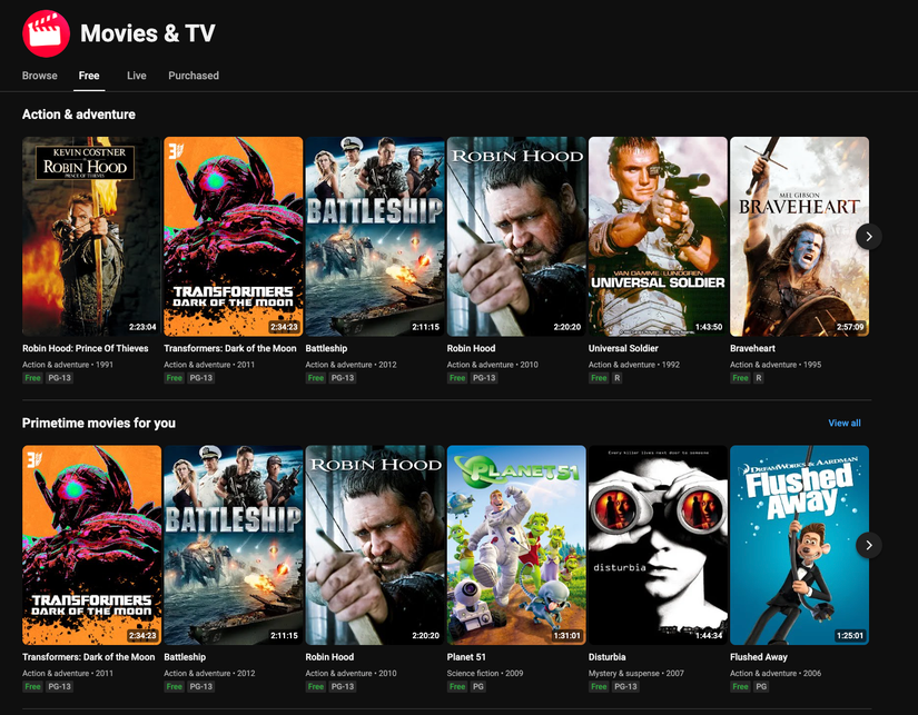 PSA: You can watch a ton of genuinely great movies for free on YouTube