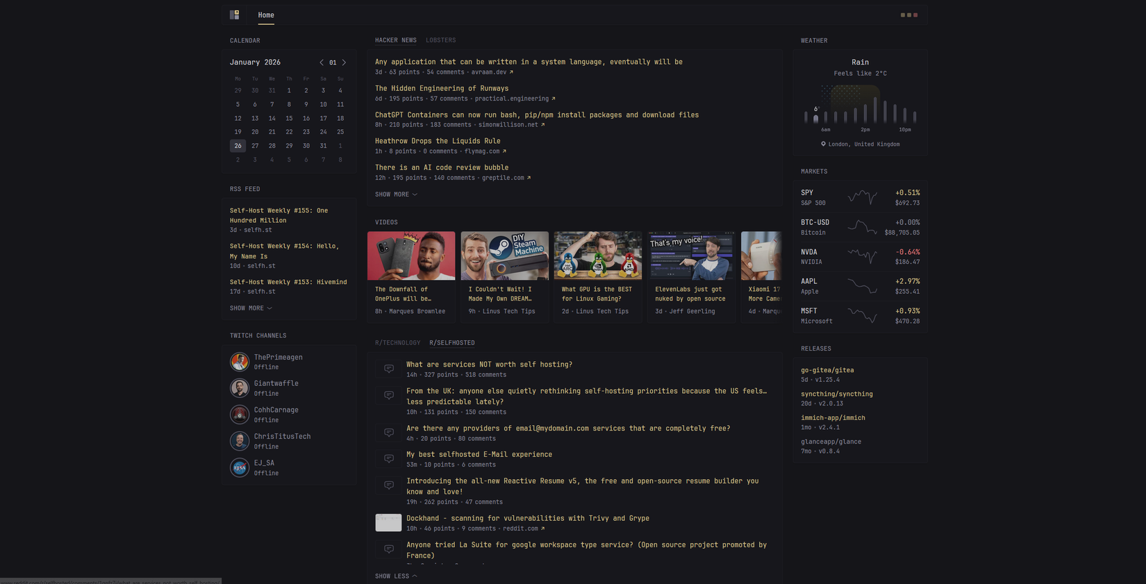 How to reclaim the internet with your own self-hosted start page