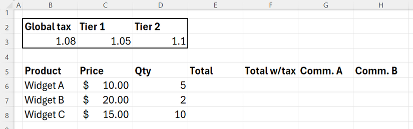 Don't underestimate the power of the $ sign in Excel formulas