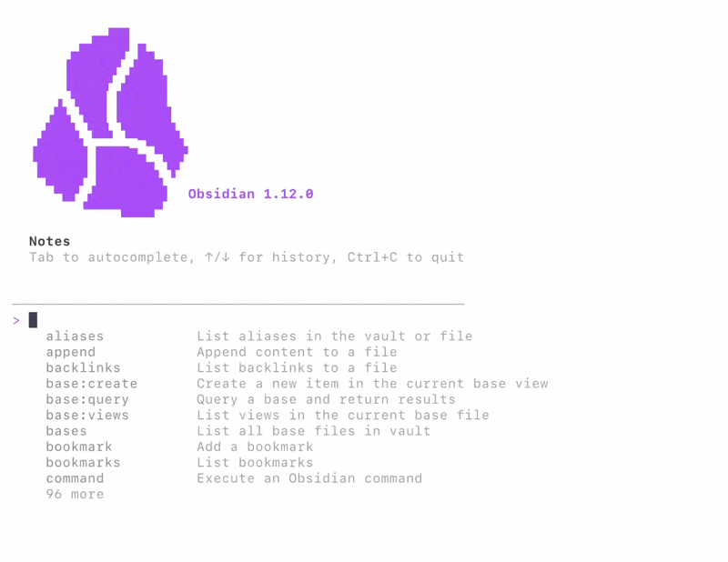 Obsidian's desktop apps now include a command line interface
