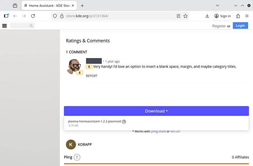This KDE add-on brought Home Assistant controls to my Linux desktop