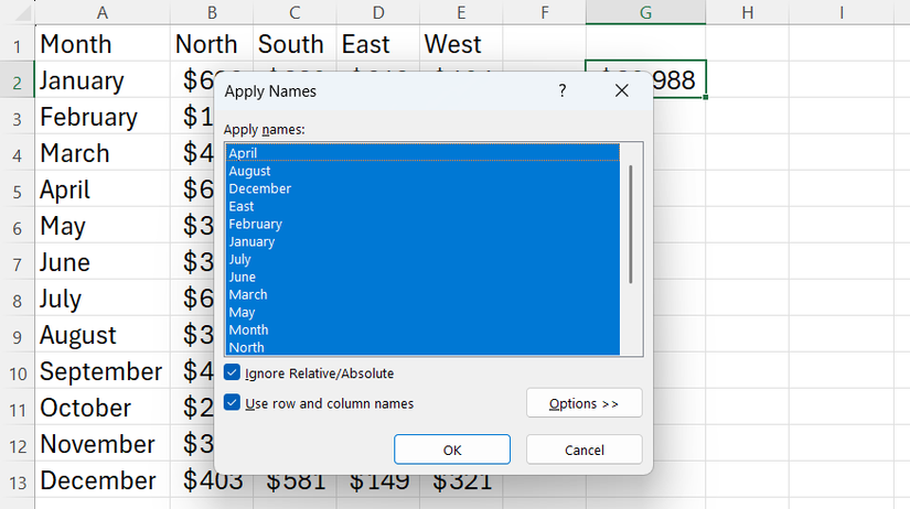 Stop manually naming ranges in Excel: There is a much faster way