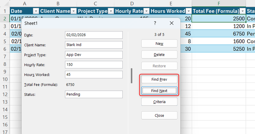 How to use the hidden Form tool in Excel for quick data entry