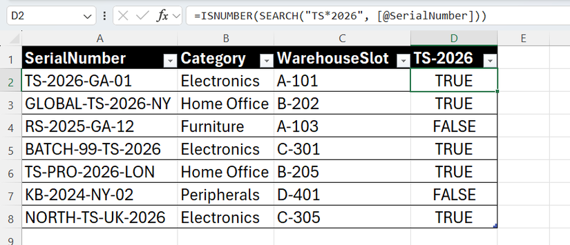 How to use the SEARCH function in Microsoft Excel