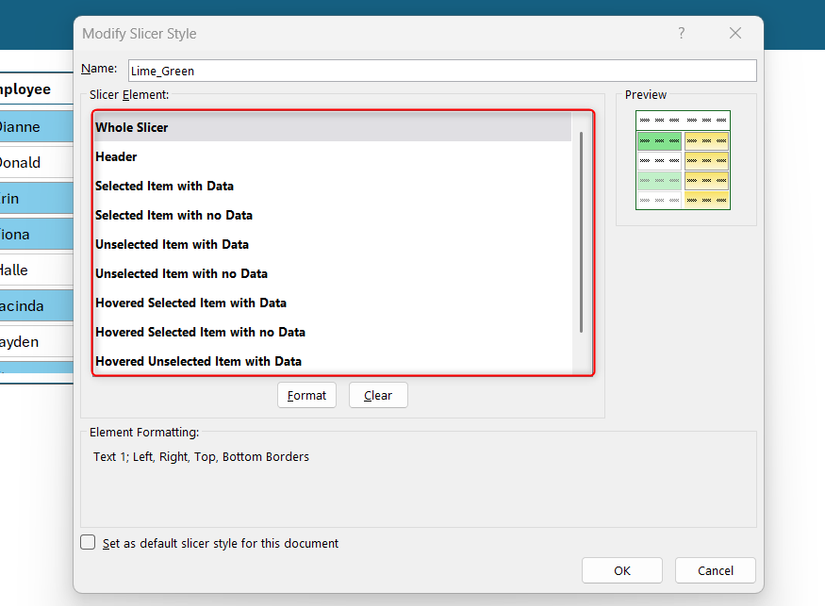 How to customize Excel slicer styles and colors