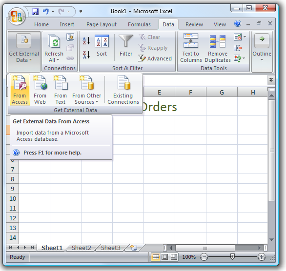 Import Microsoft Access Data Into Excel