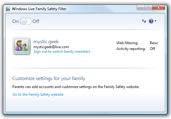 Help Protect Your Children with Windows Live Family Safety Filter